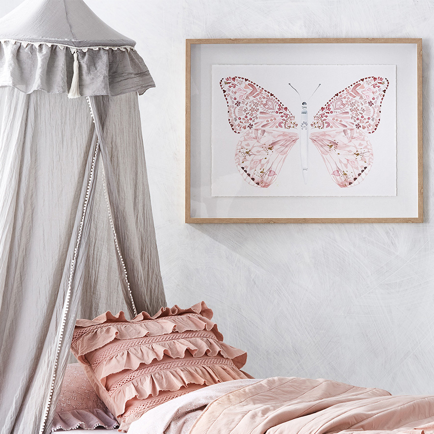 Rebecca Judd Loves Adairs Kids - Framed Wall Art Butterfly | Adairs