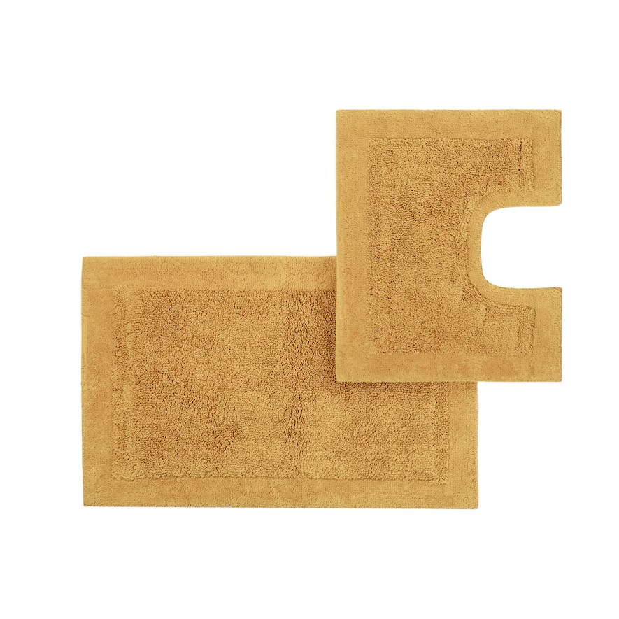 Nicola Mustard Combed Cotton Bath Mat Range | Adairs