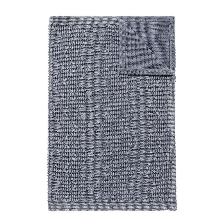Home Republic - European Collection Lisbon Bath Mat Chevron Blue | Adairs