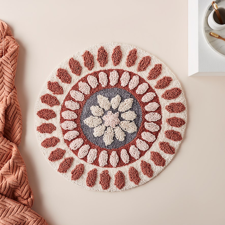 Home Republic - Arabesque Clay Bath Mat | Adairs