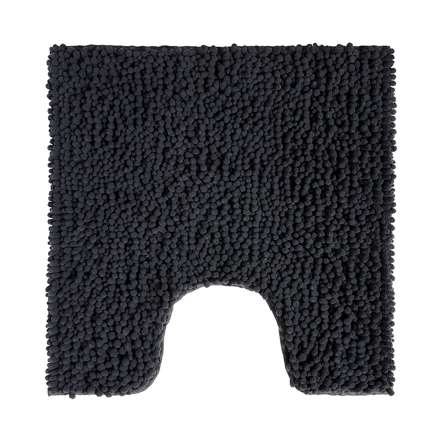Microplush Coal Bobble Contour Mat | Adairs