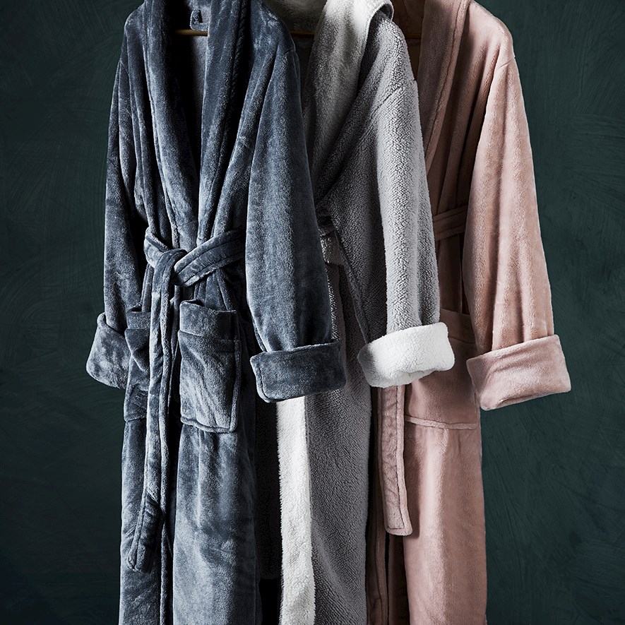 Ultra Soft Bathrobe Charcoal | Bathroom Bath Robes | Adairs