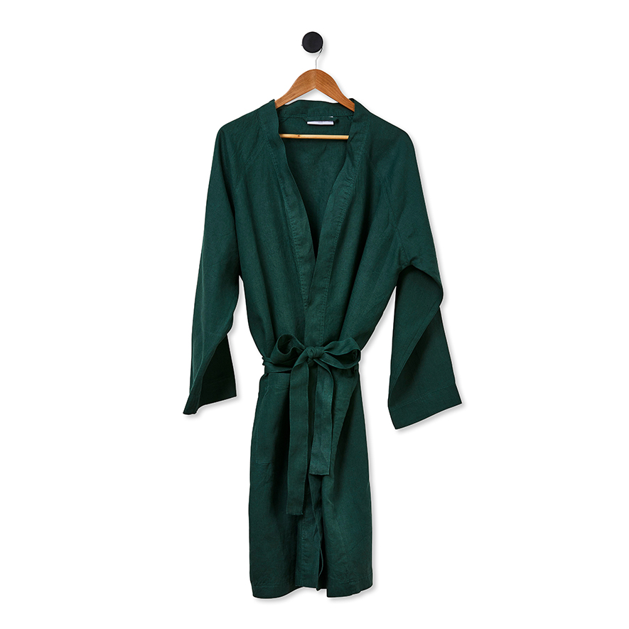 Vintage Washed Linen Ivy Bathrobe | Adairs