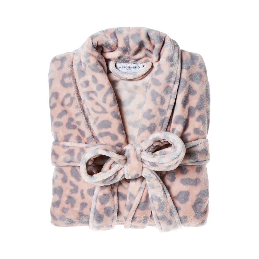 Mercer + Reid - Ultrasoft Blush Leopard Bath Robe | Adairs