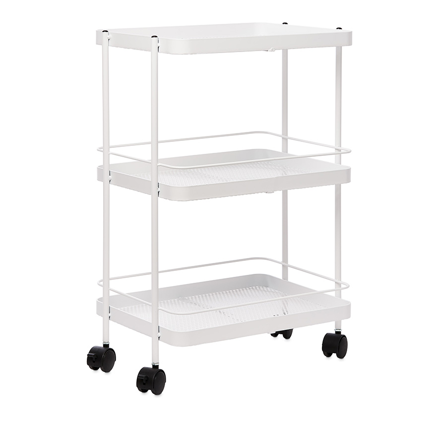 Home Republic - Flip Trolley White Metal | Adairs