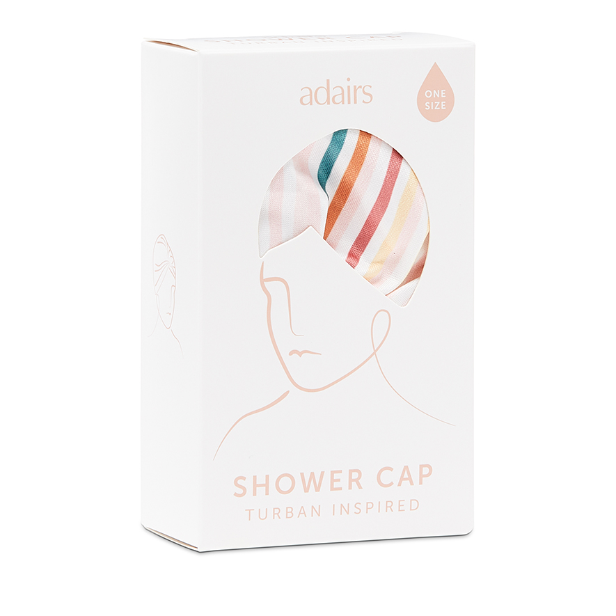 Printed Retro Stripe Shower Cap | Adairs