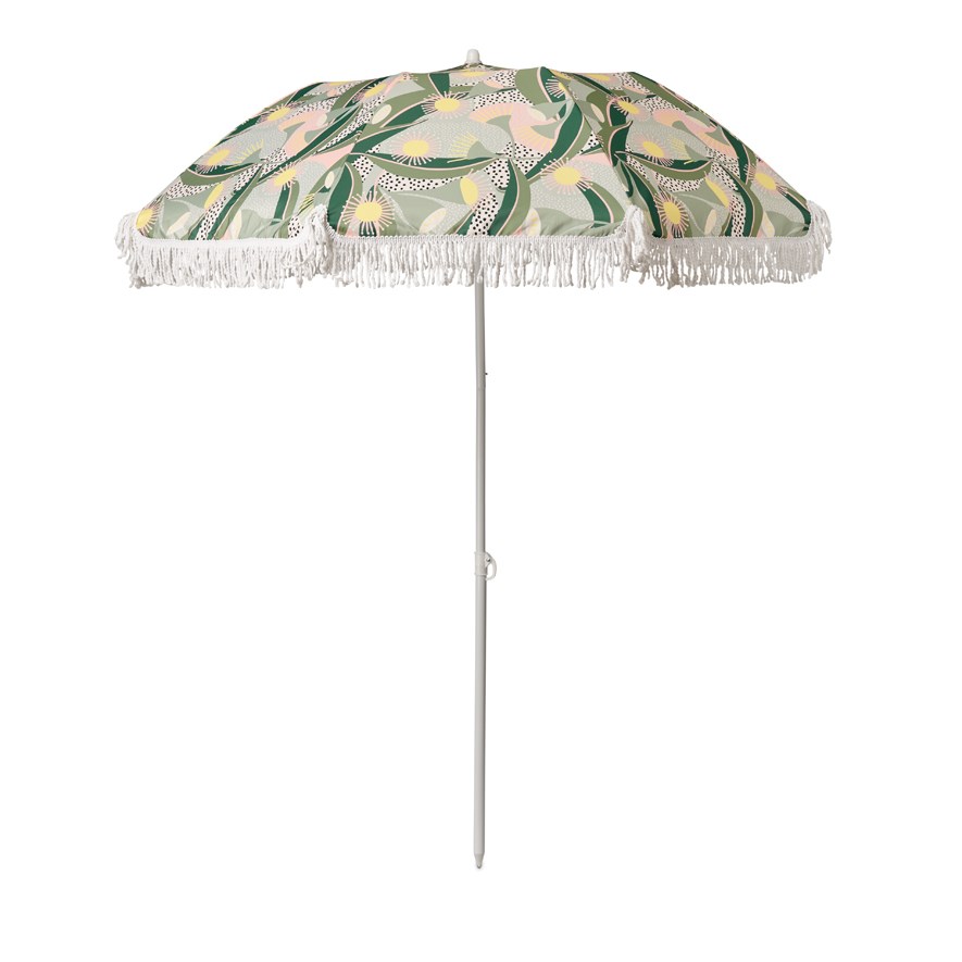 Native Floral Greens Beach Umbrella | Adairs