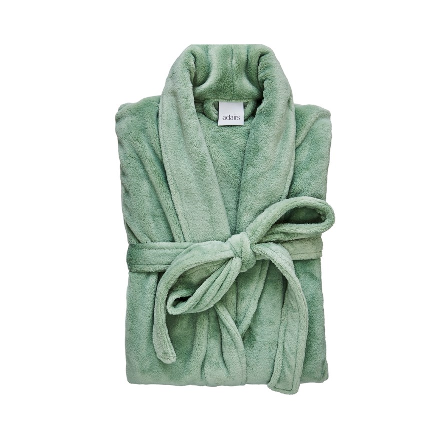 Pistachio Microfibre Robe | Adairs