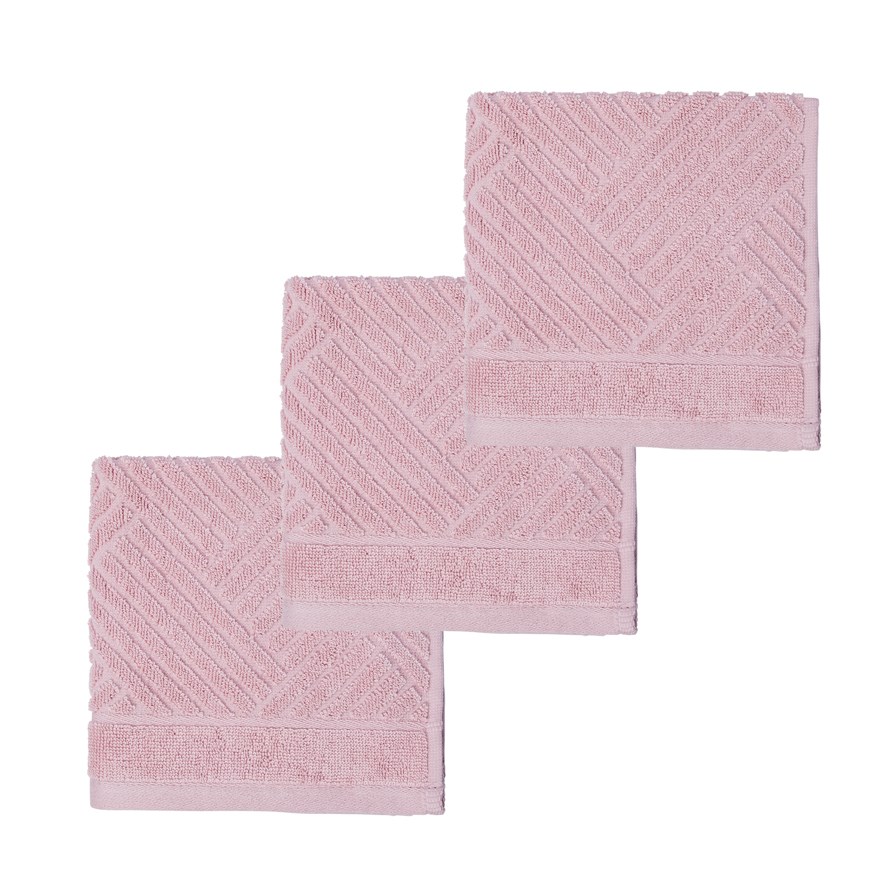 Paradise Soft Pink Face Washer Pack of 3 | Adairs