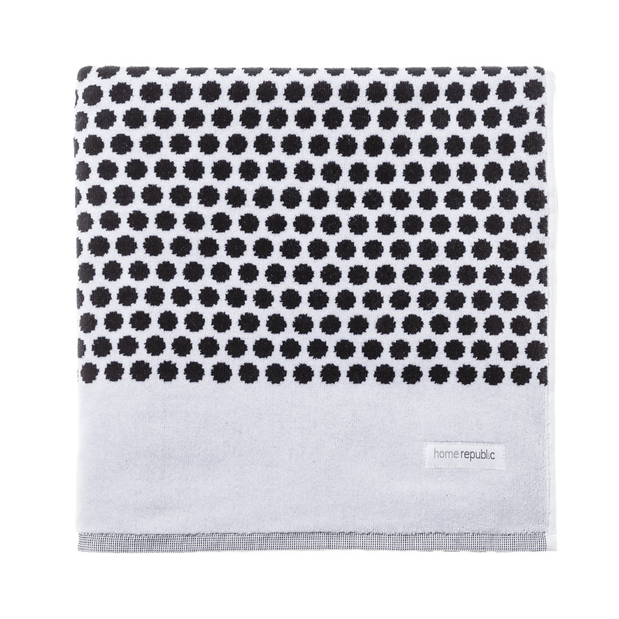 Home Republic - Eclipse Towel White & Black | Adairs