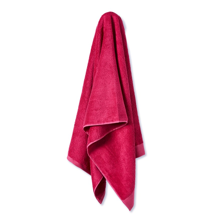 Navara Raspberry Solid Bamboo Cotton Towel Range | Adairs