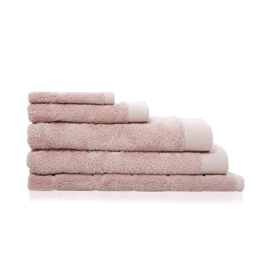 Navara Rose Solid Bamboo Cotton Towel Range | Adairs