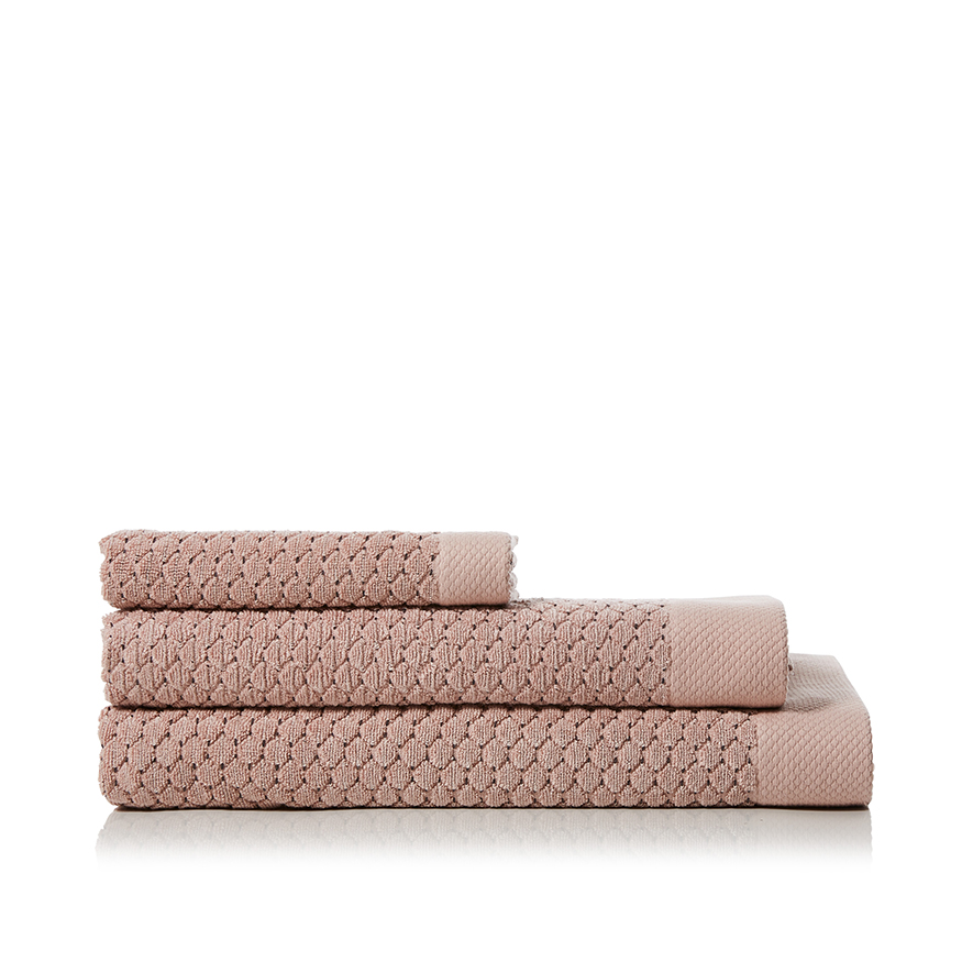 Navara Rose Textured Bamboo Cotton Towel Range | Adairs