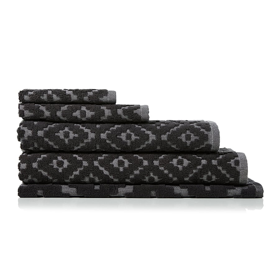 Oslo Textured Towel Coal | Adairs