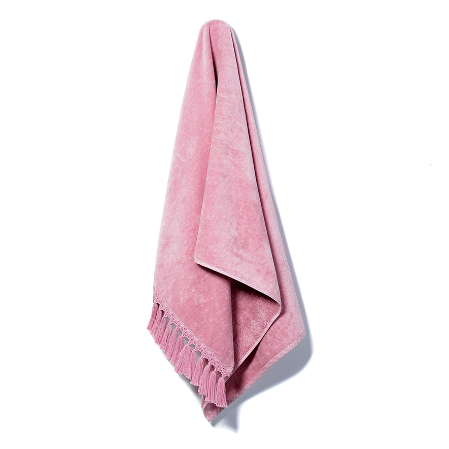 European Collection Luxe Velour Towels Deep Rose | Adairs