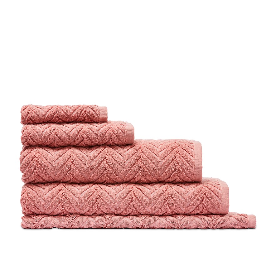 Mimosa Dusty Rose Marle Textured Towel Range | Adairs