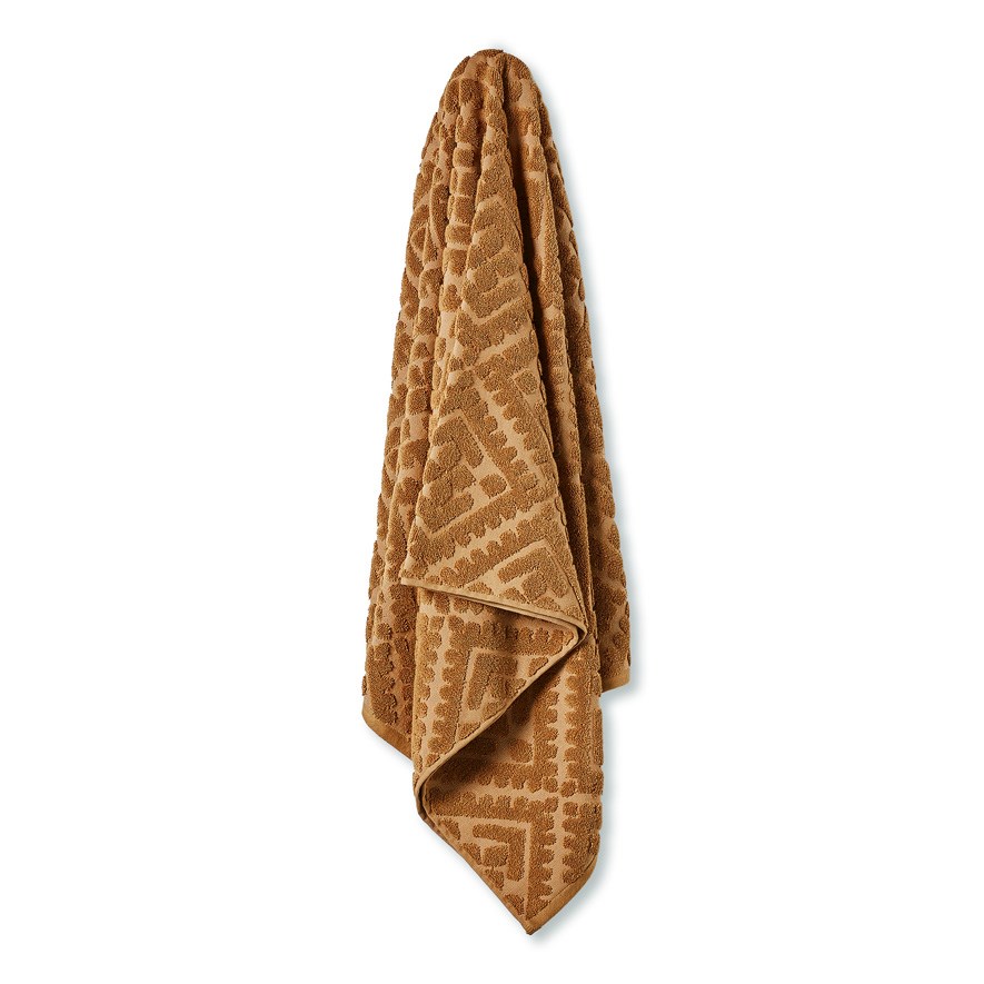 Florence Textured Ginger Towel Range | Adairs