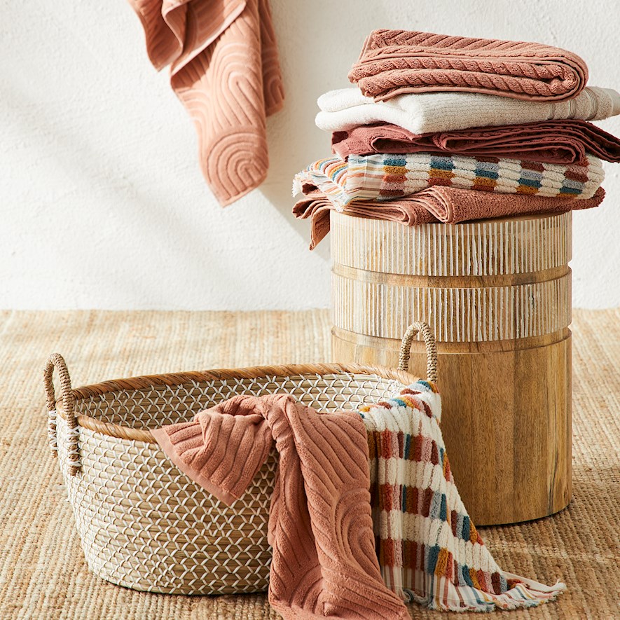 Archie Earth Marle Towel Range | Adairs