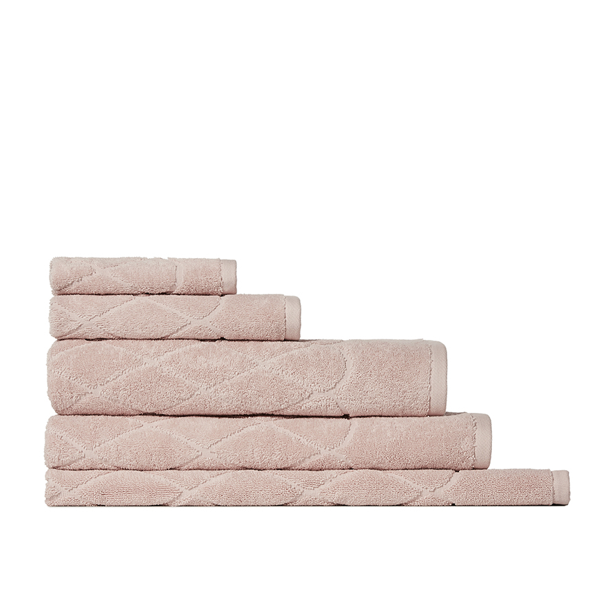 Lisbon Textured Towels Blush Pink | Adairs