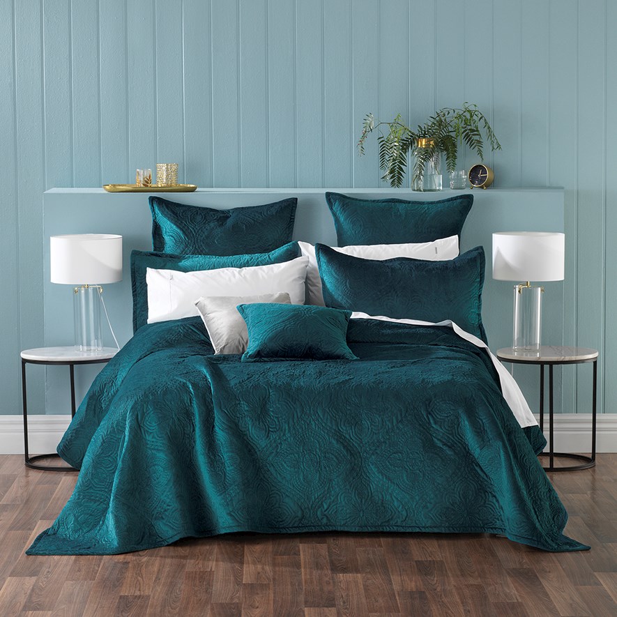 Teal bedspread store