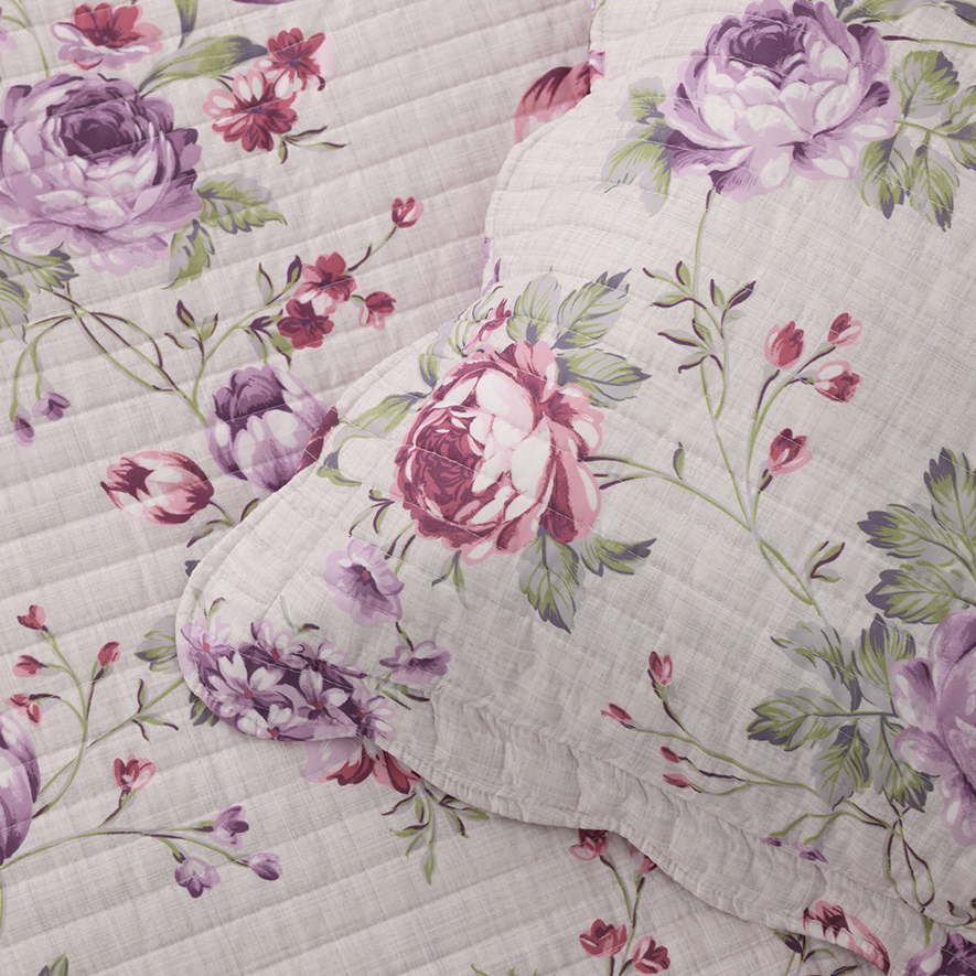 Bianca - Dahlia Lilac Bedspread Set + Accessories | Adairs