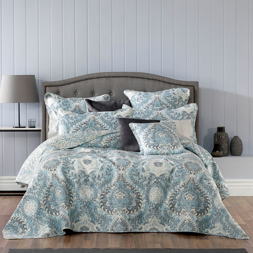Bianca - Braidwood Blue Bedspread Set + Accessories | Adairs