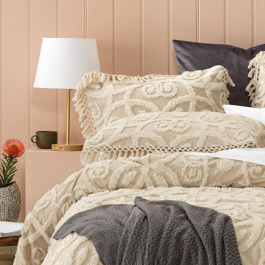 Bianca - Sheba Taupe Bedspread Set + Accessories | Adairs