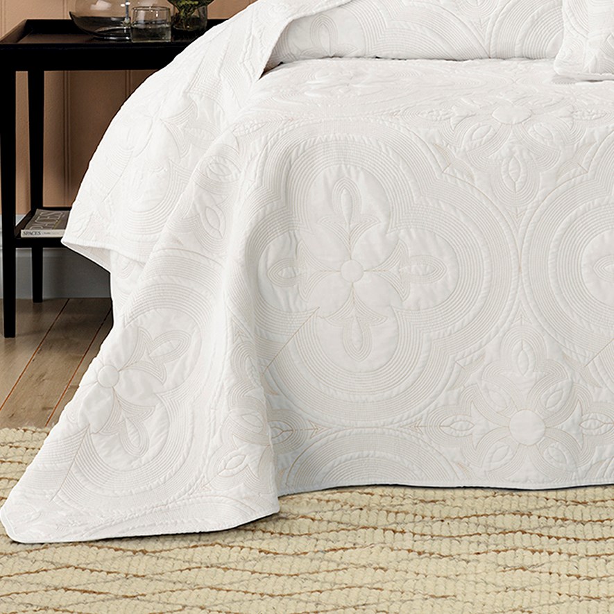 Bianca - Edna Ivory Bedspread Set + Accessories | Adairs