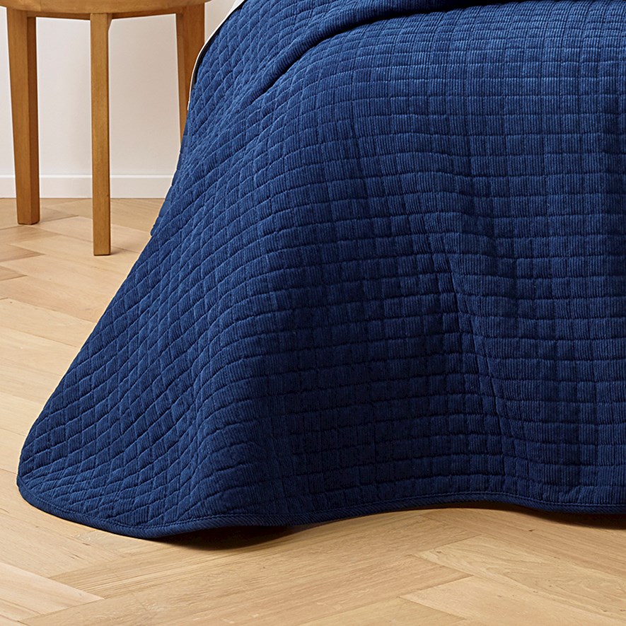 Bianca - Turin Indigo Coverlet Set + Accessories | Adairs