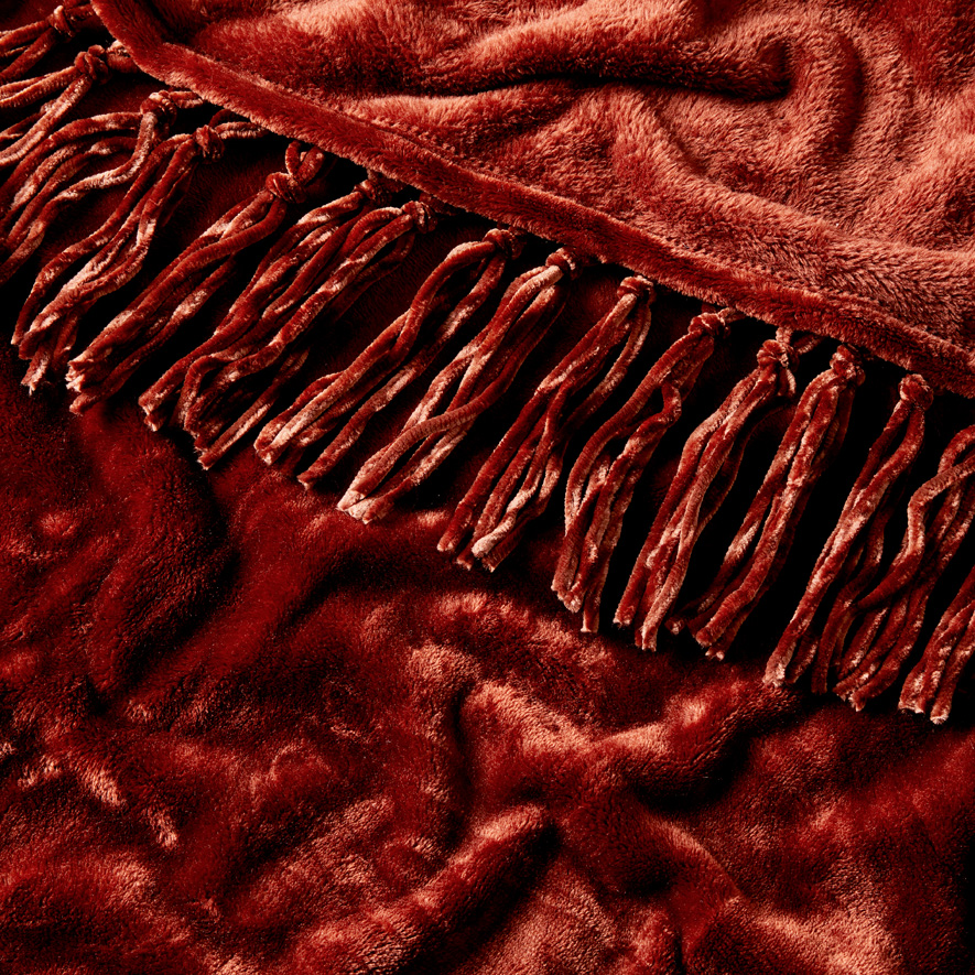 Supersoft Rust Blanket | Adairs