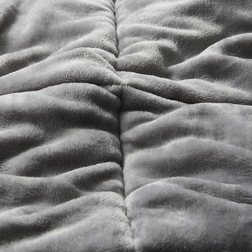 Plush Silver Quilted Blanket OFFLINE | Adairs
