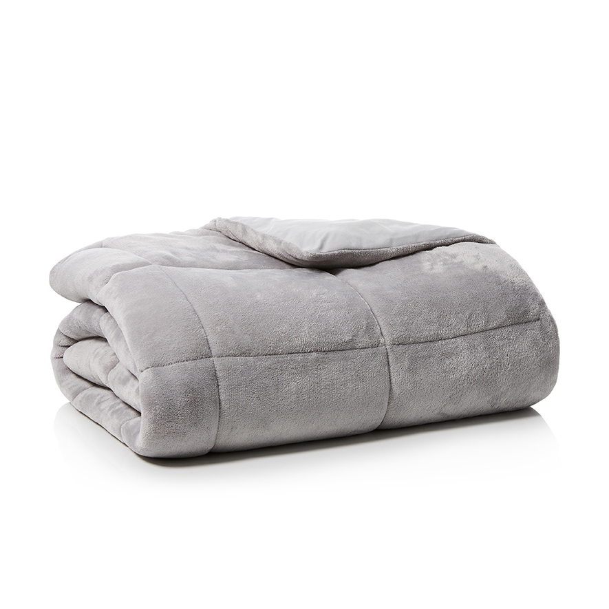 Plush Silver Quilted Blanket OFFLINE | Adairs