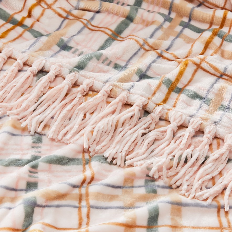Supersoft Habitation Check Blanket | Adairs