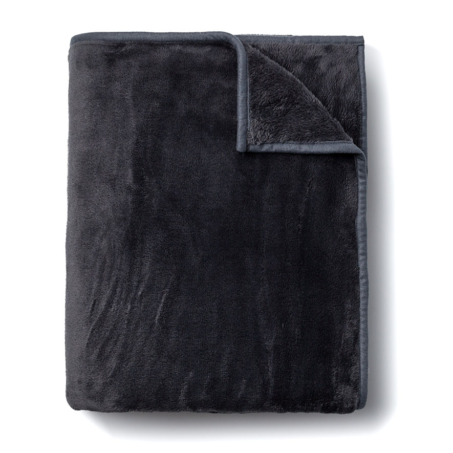 Mercer + Reid - Ultra Soft Coal Blanket | Adairs