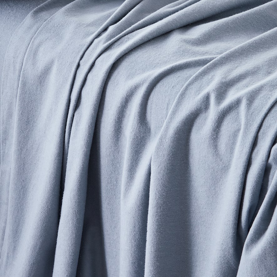 Flannelette Dusty Blue Sheet Set | Adairs