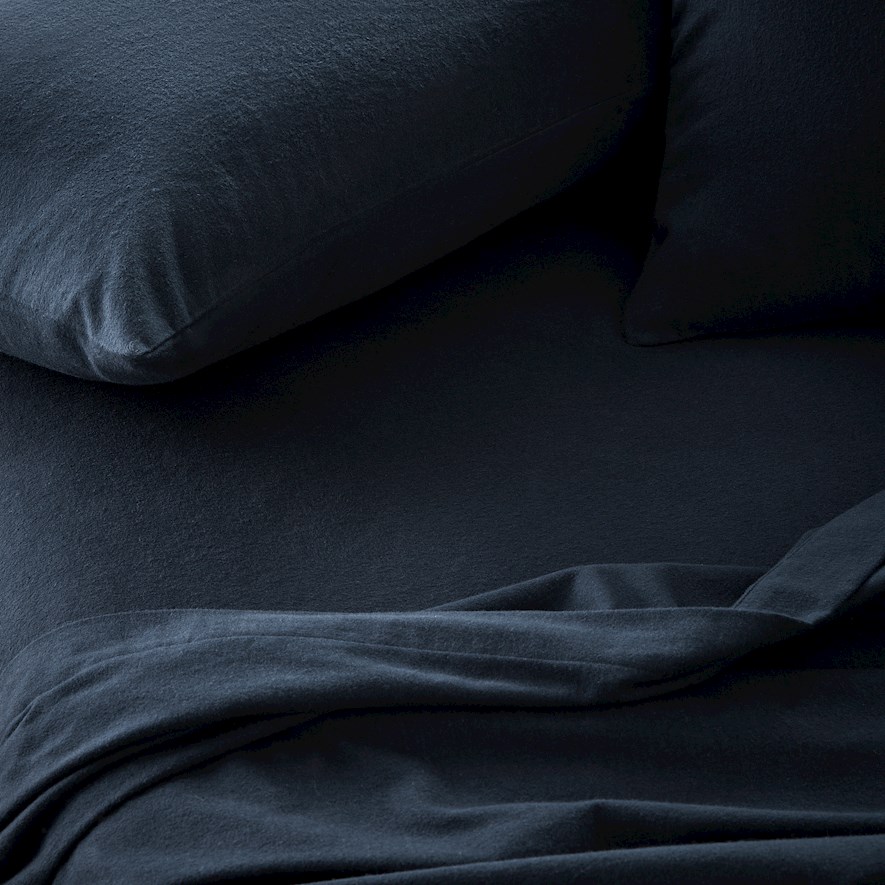 Flannelette Navy Sheet Set | Adairs