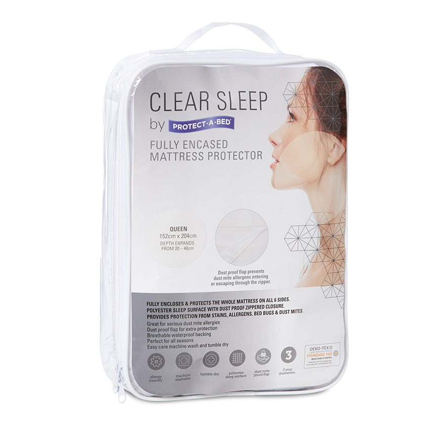 Clear Sleep Fully Encased Mattress Protector | Adairs