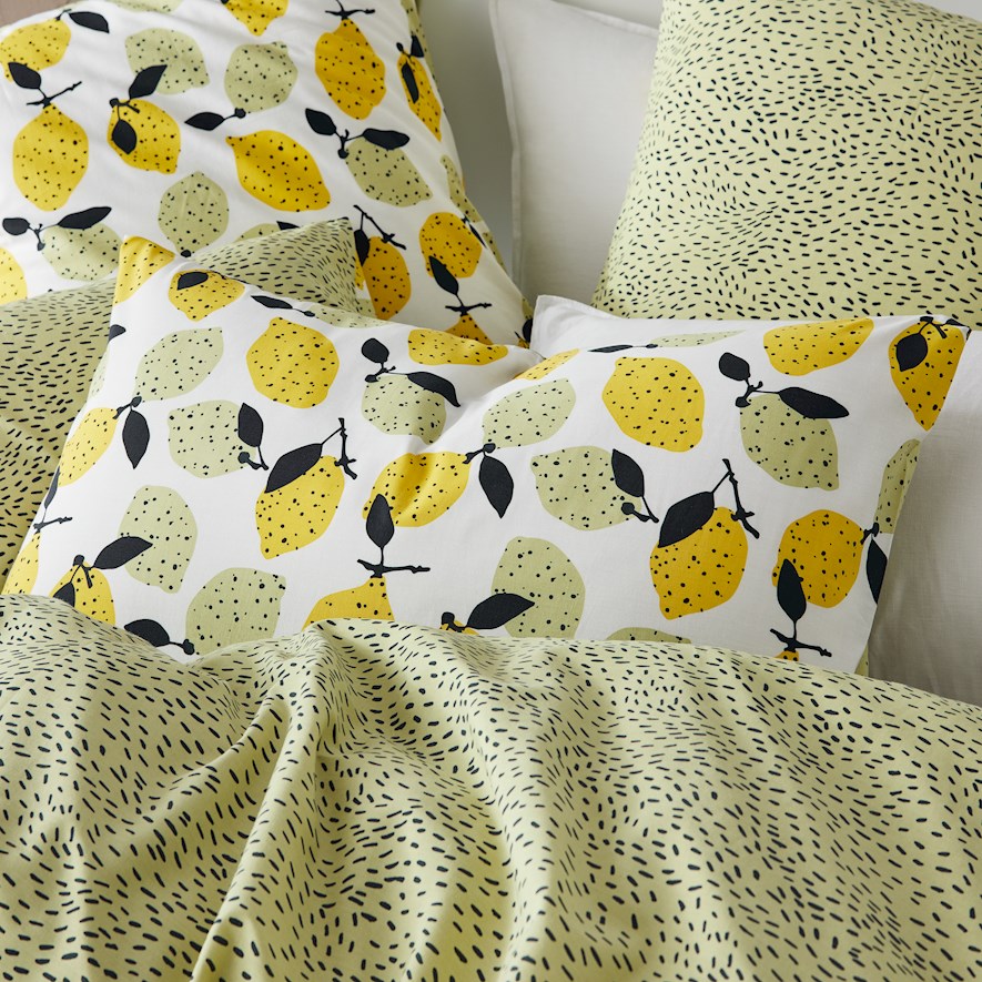 Zest Yellow Quilt Cover Set + Separates | Adairs