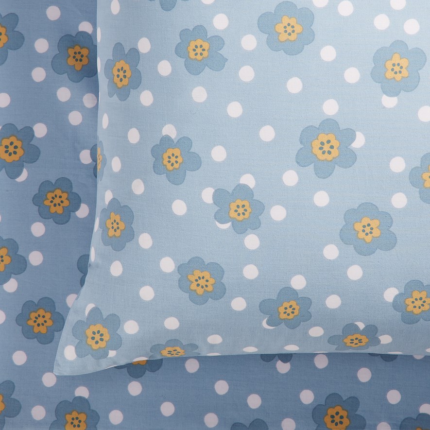 Perfect Cotton Percale Sage Floral Sheet Set | Adairs