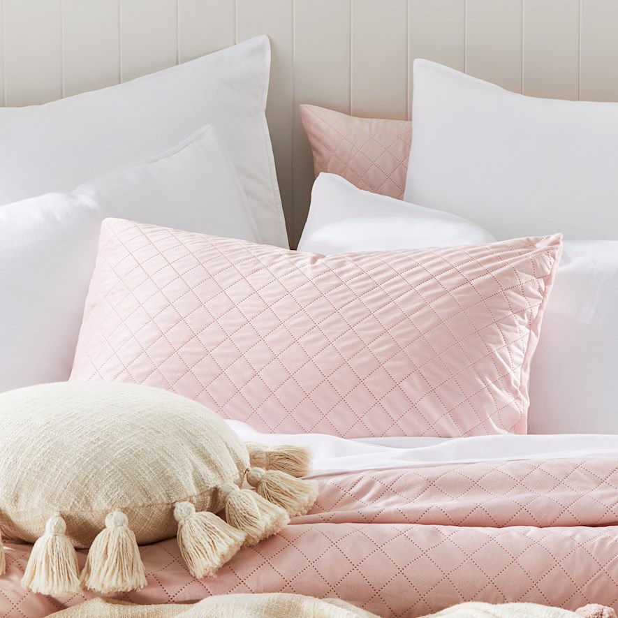 Zander Velvet Pink Coverlet Set + Separates | Adairs