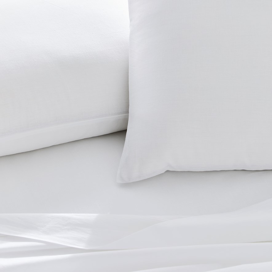 Plain Dye Perfect Cotton Percale White Sheet Set | Adairs