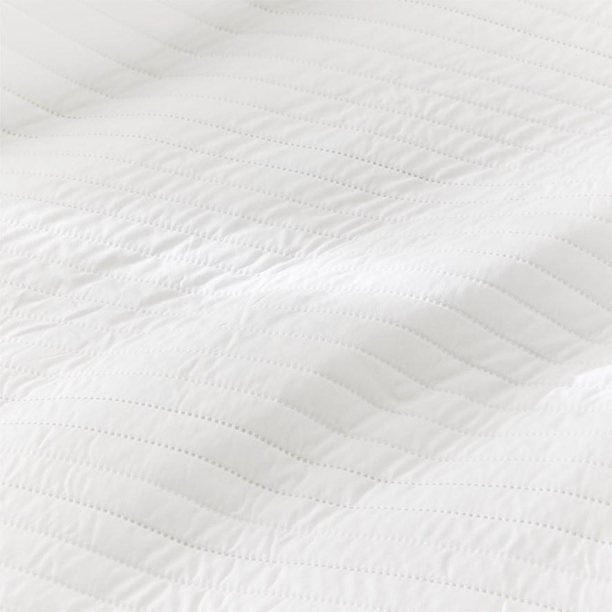 Maverick Microfibre White Quilted Quilt Cover Set + Separates | Adairs