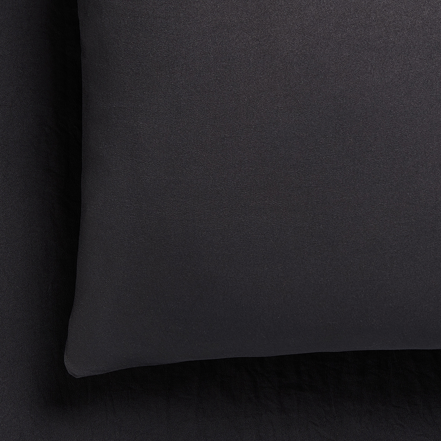 Microplush Coal Sheet Set | Adairs
