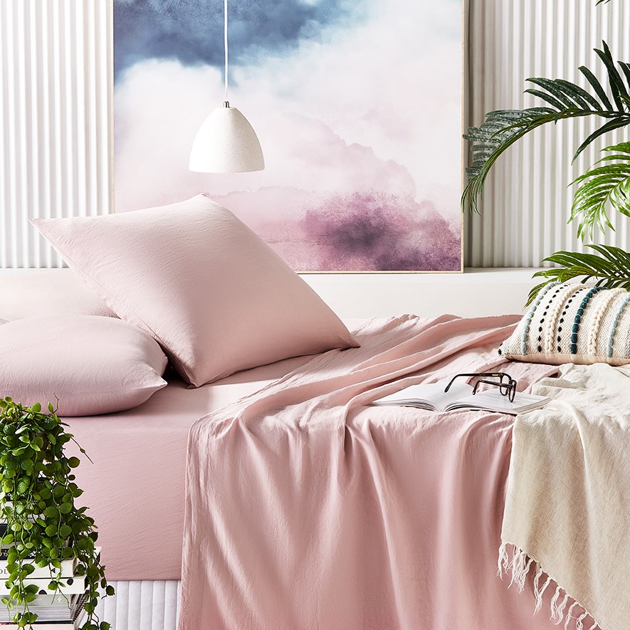 Microplush Violet Sheet Set | Adairs