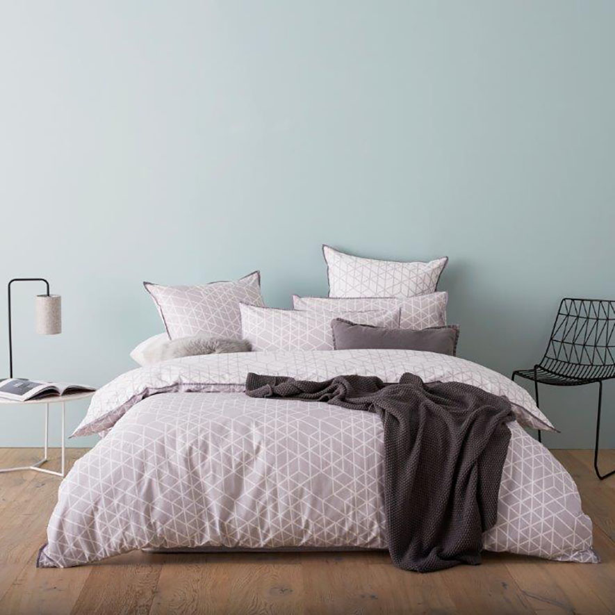 Metro - Marshall Silver Quilt Cover Set + Separates | Adairs