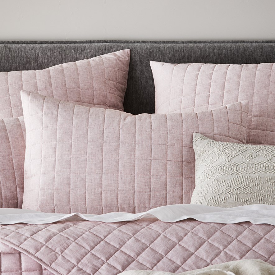 Austin Chambray Cotton Clay Coverlet Separates | Adairs