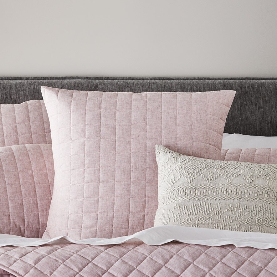 Austin Chambray Cotton Clay Coverlet Separates | Adairs