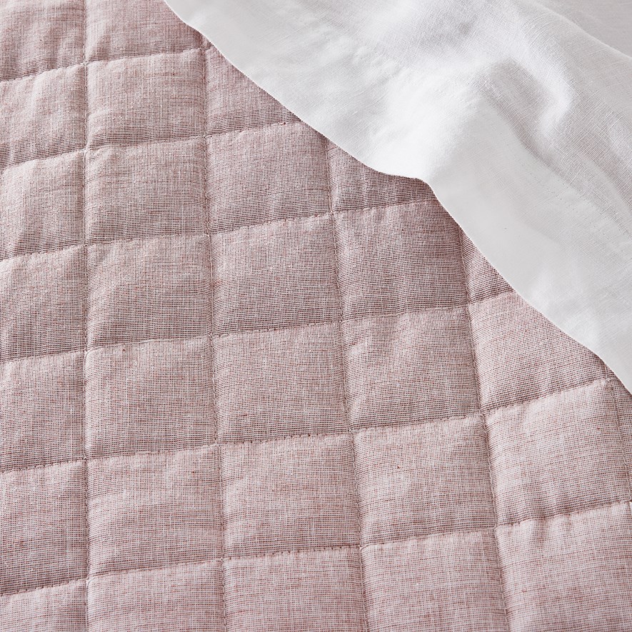 Austin Chambray Cotton Clay Coverlet Separates | Adairs