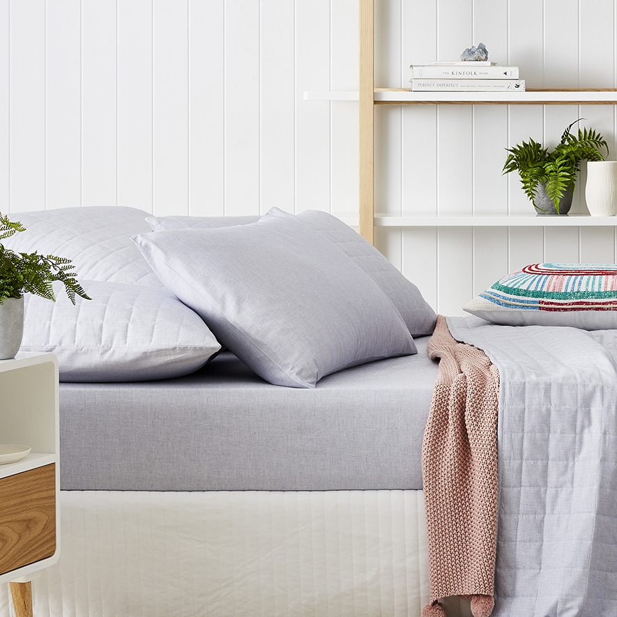 Metro - Austin Chambray Cotton Denim Sheet Separates | Adairs