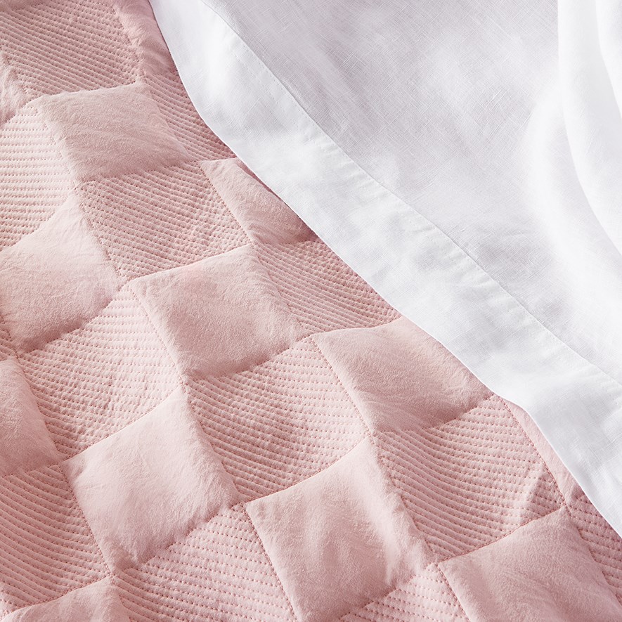 Cairo Pink Quilted Quilt Cover Set + Separates | Adairs
